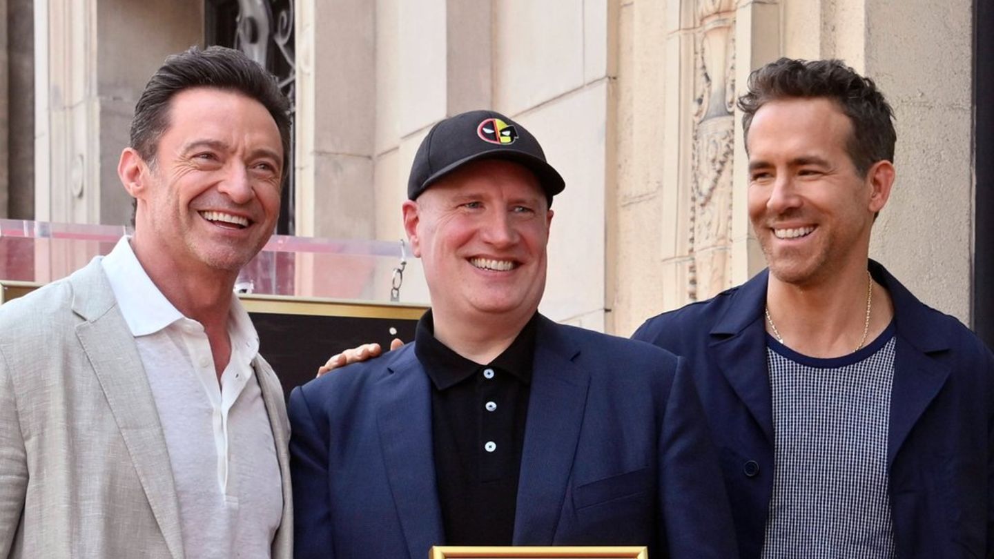 Ryan Reynolds und Hugh Jackman: Sie feiern Marvel-Chef bei Stern-Zeremonie